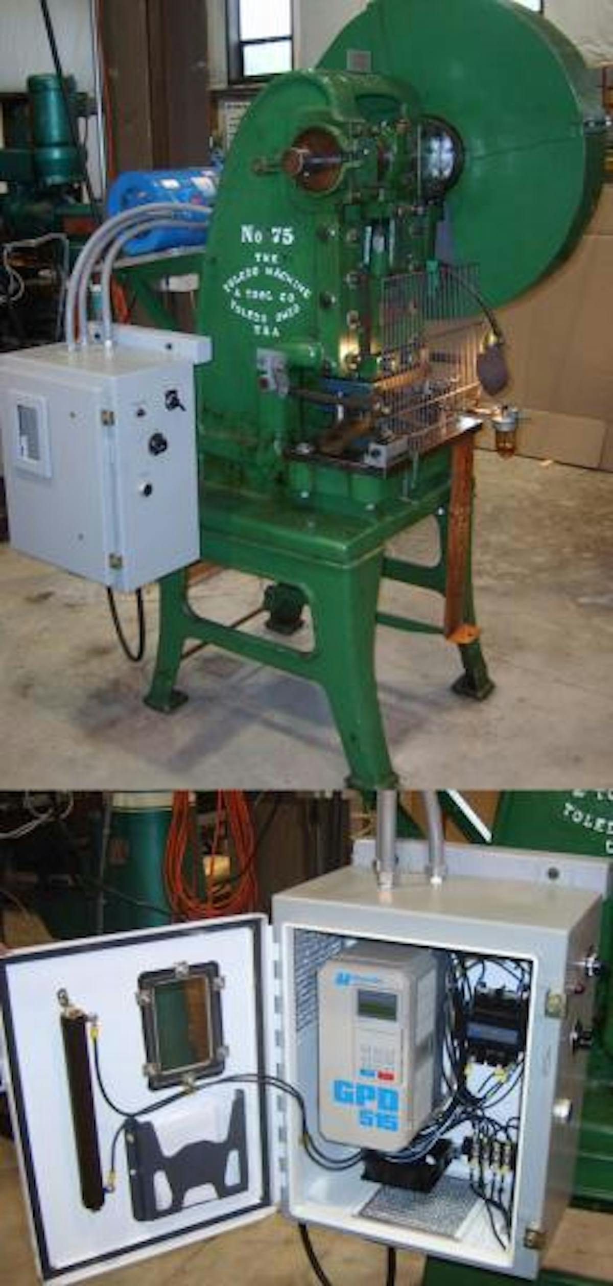 Turn-of-the-century stamping press gets new life with variable-speed ...