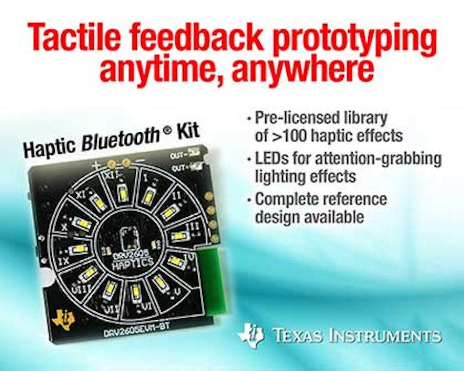 Haptic Kit Features BLE to Prototype ERM Motors and LRAs | Machine Design