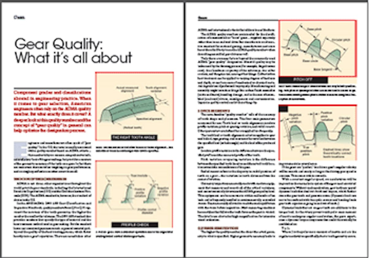 Gear Quality: What it's all about (PDF Download) | Machine Design