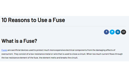 10 Reasons to Use a Fuse | Machine Design