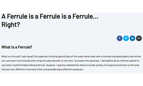 A Ferrule is a Ferrule is a Ferrule… Right? | Machine Design