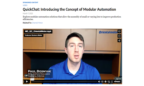 Introducing the Concept of Modular Automation | Machine Design