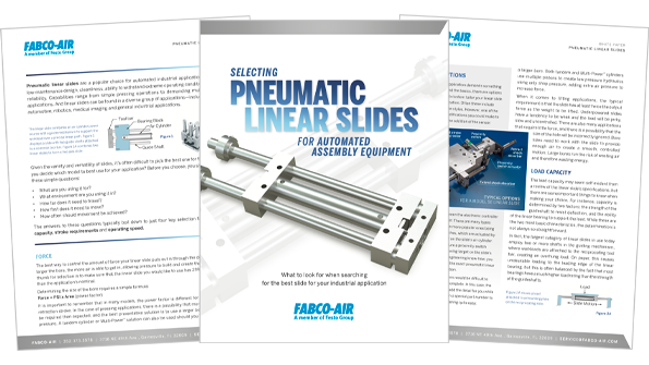 Selecting a Pneumatic Linear Slide